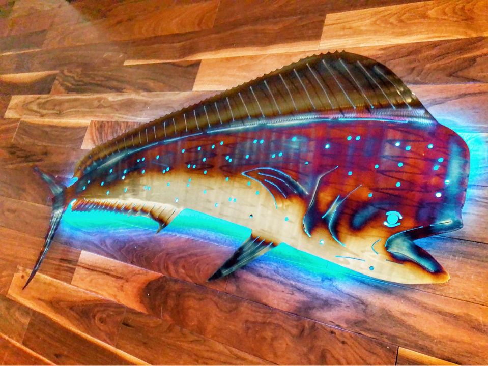 Stainless Steel Mahi Mahi metal art – Legends Fabrications
